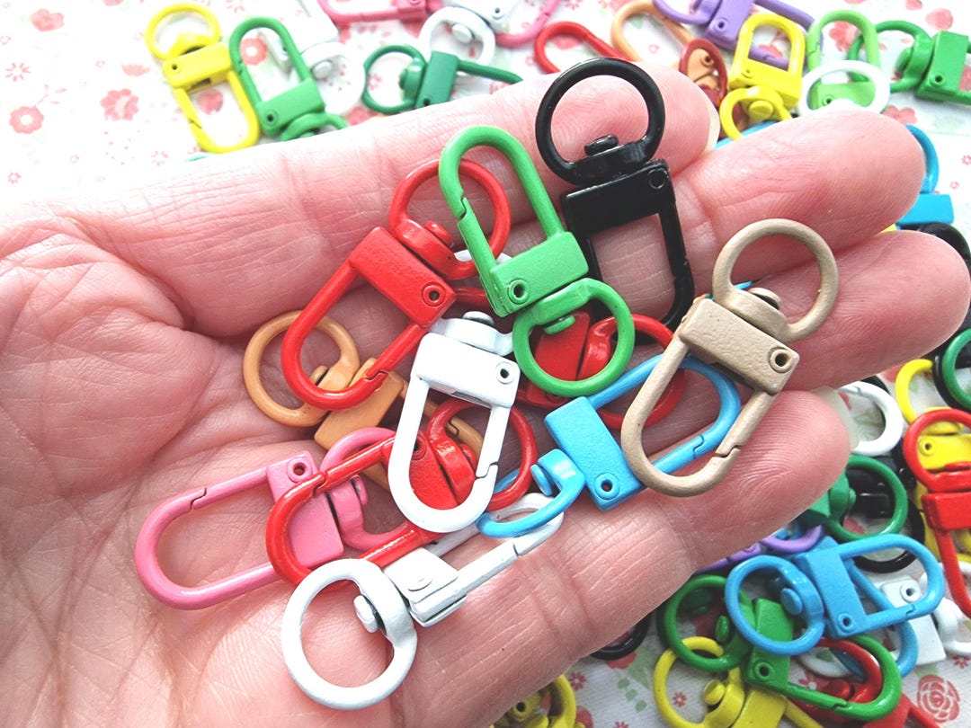5/10/20 Assorted Carabiner Clasp Key Chain Lobster Clasp Rotating ...