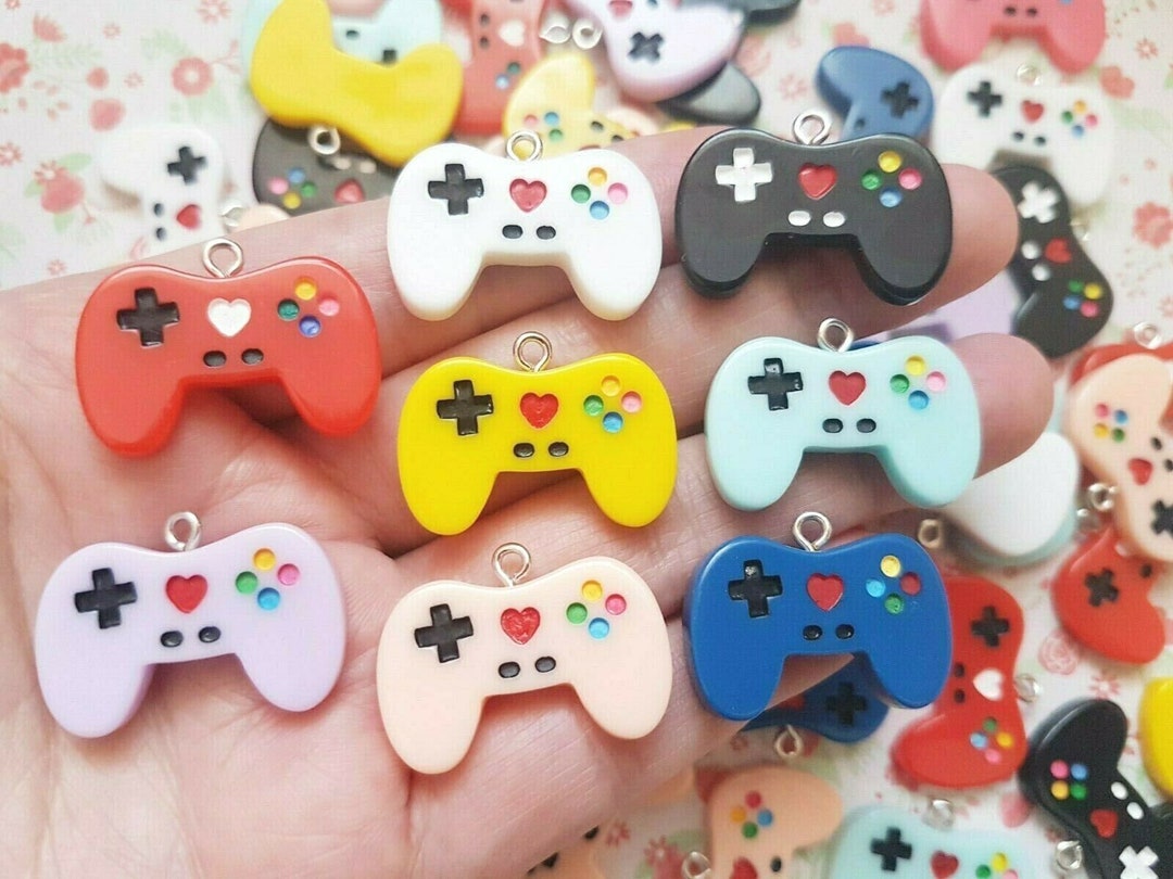 5/10 Assorted Game Controller Charms Cabochons Flatback Embellishments ...