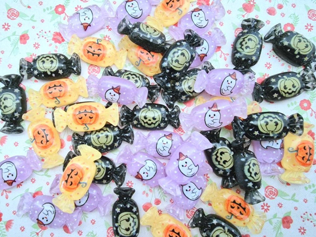 5/10 HALLOWEEN Cute Ghost Sweet Flatback Resin Cabochon Decoden Craft ...