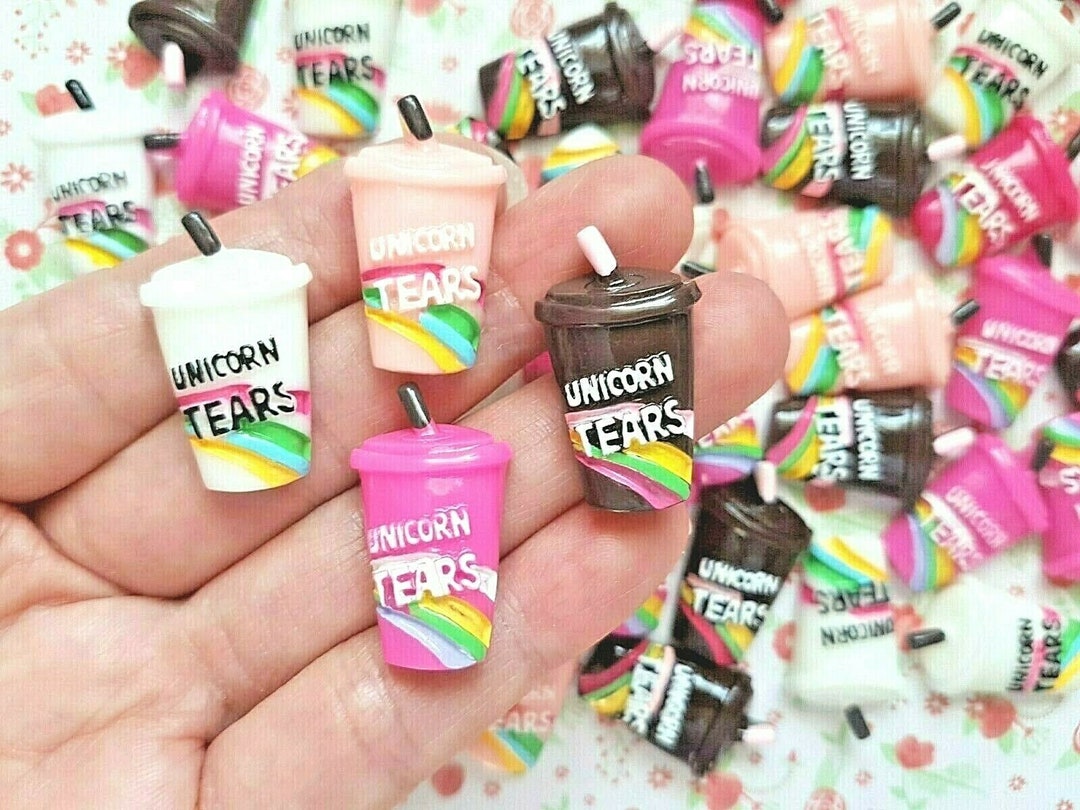 5/10 Assorted Cute Unicorn Tears Cup Resin Flatback Embellishments ...