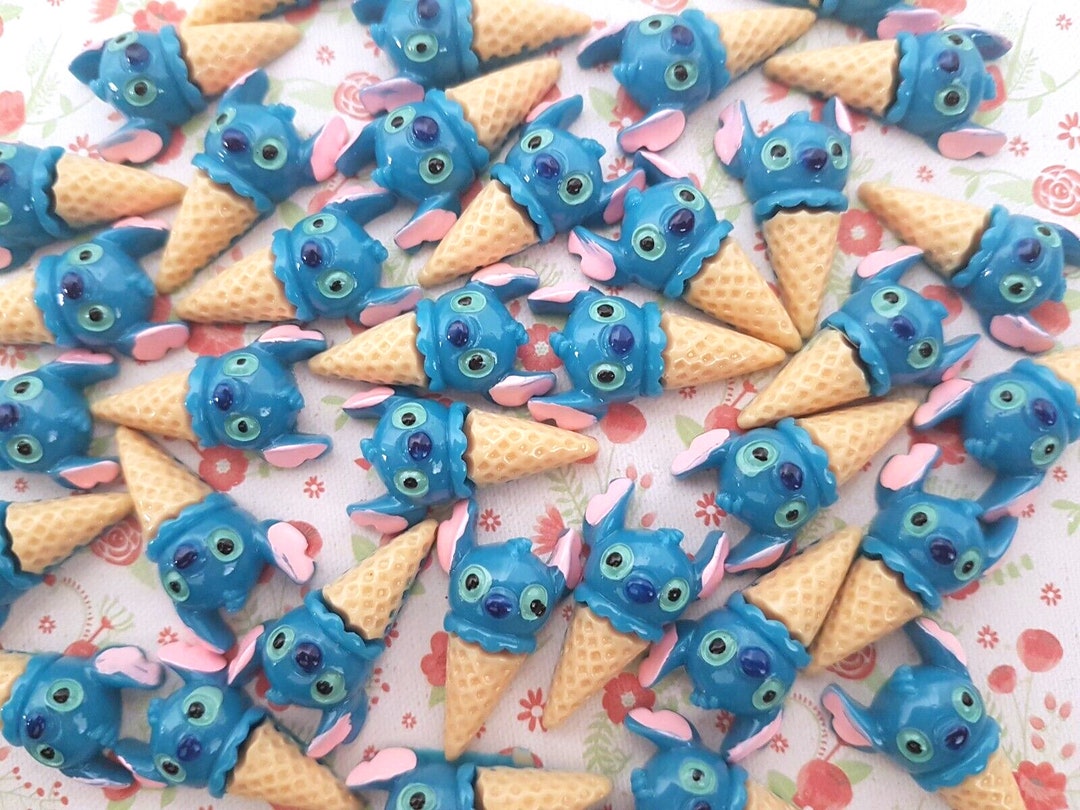 5/10 Cute Lilo Stitch Cartoon Ice Cream Flatback Resin Cabochon ...