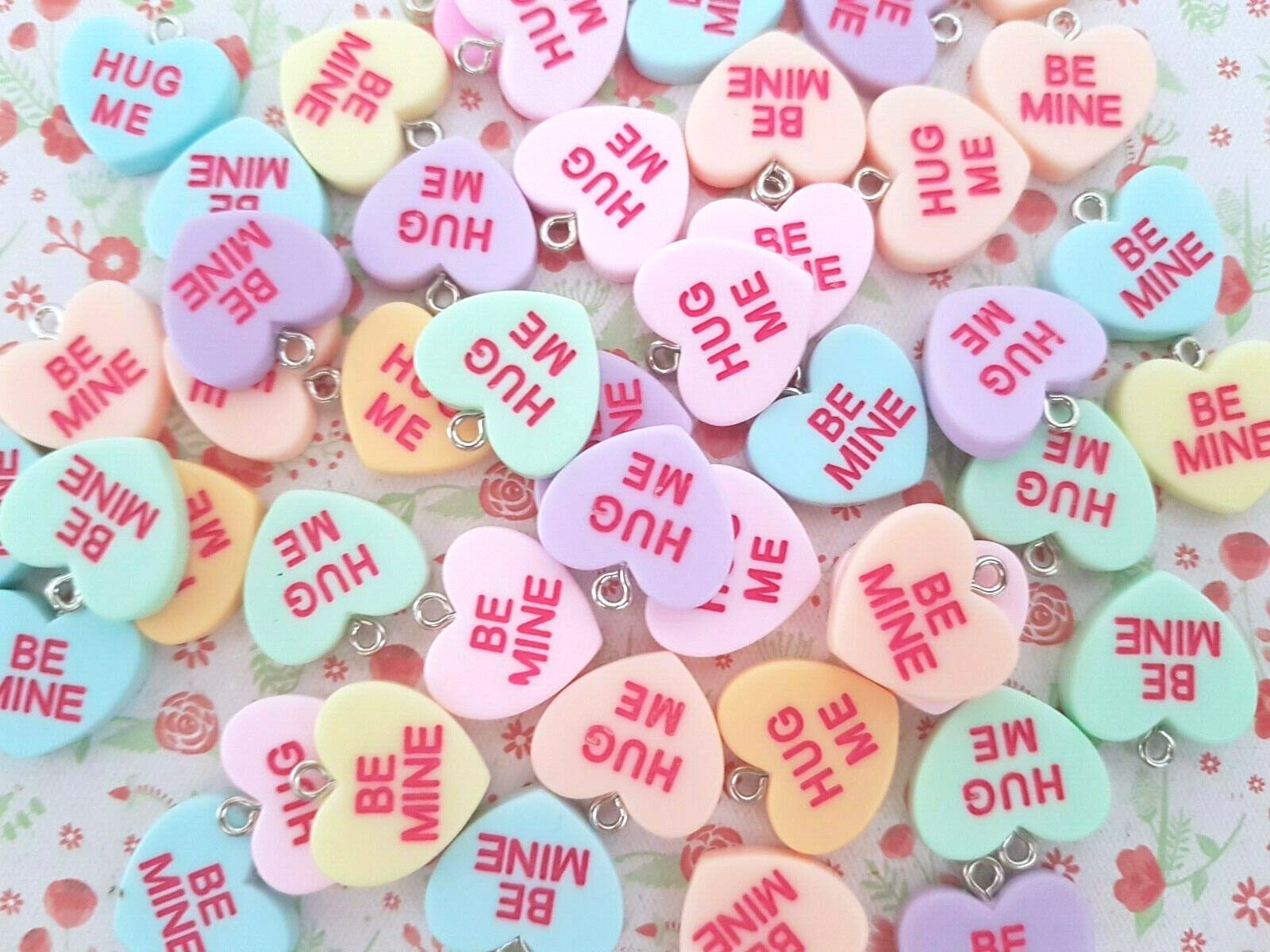 5/10 Assorted Cute Pastel Conversation Heart Hug Me Candy - Etsy
