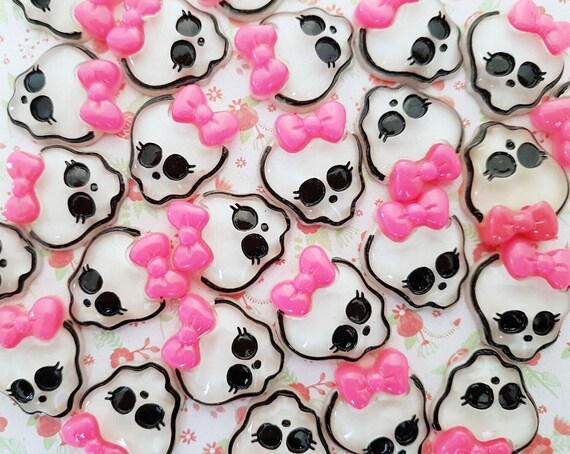 5/10 Cute Halloween Monster High Skull Flatback Resin - Etsy