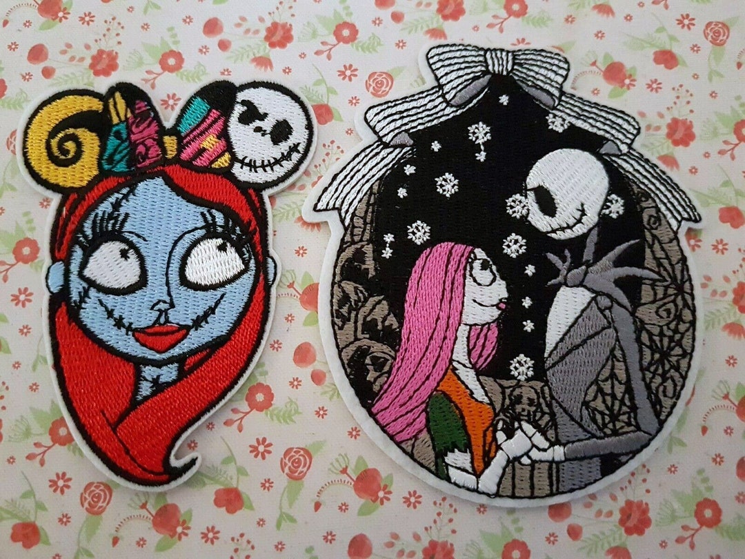 1 X Jack and Sally Embroidered Patch Sew On/iron on Patch Badge ...