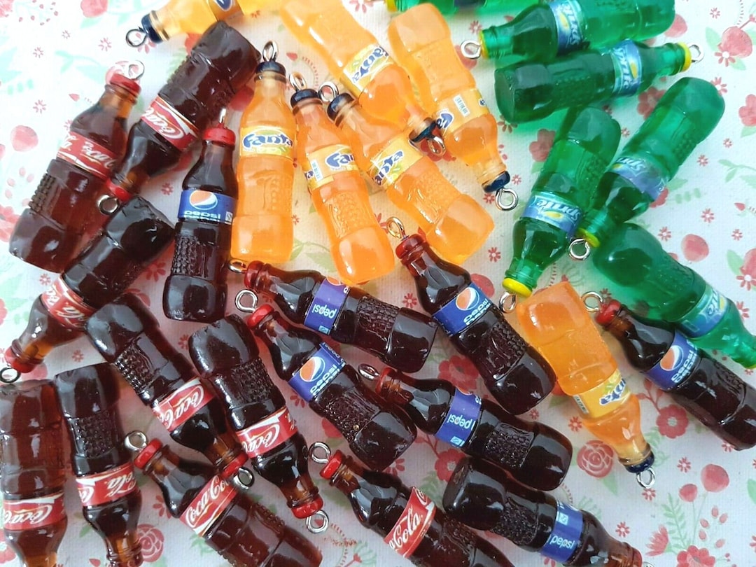 2/4/8 Fizzy 3D Miniature Bottle Soft Drink Soda Cola Fanta Orange ...