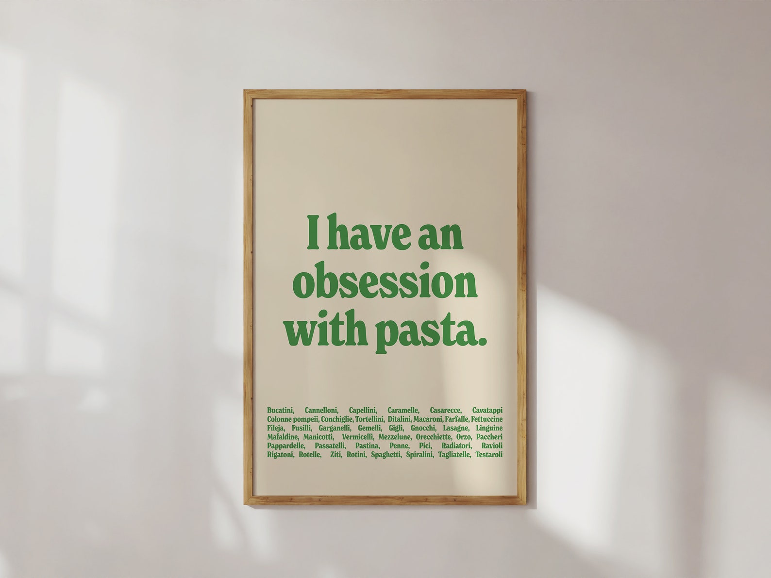 Retro Pasta Quote Poster Retro Mid Century Kitchen Wall Art - Etsy