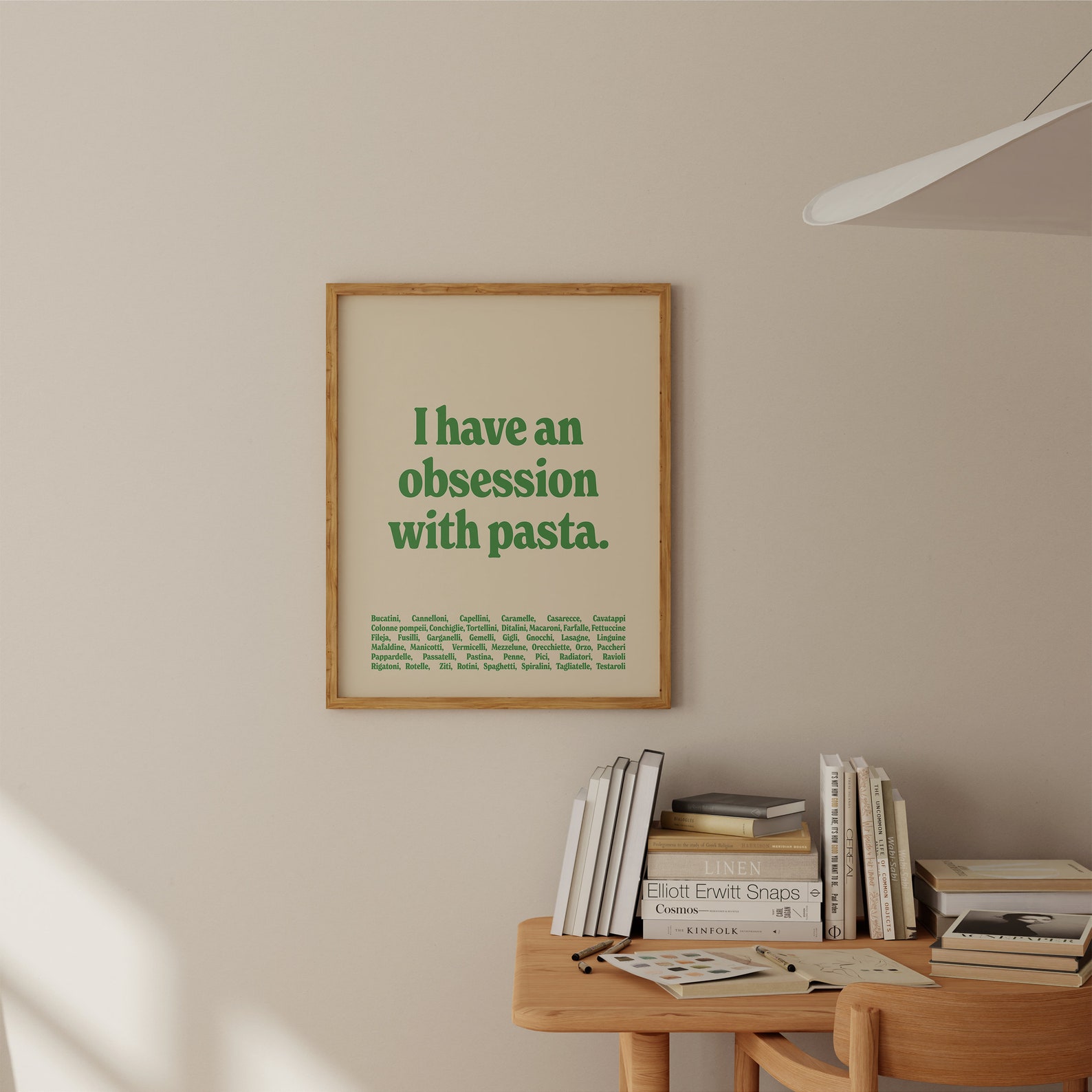 Retro Pasta Quote Poster Retro Mid Century Kitchen Wall Art - Etsy