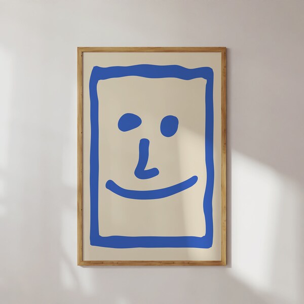 Large Smiley Face Poster - Etsy