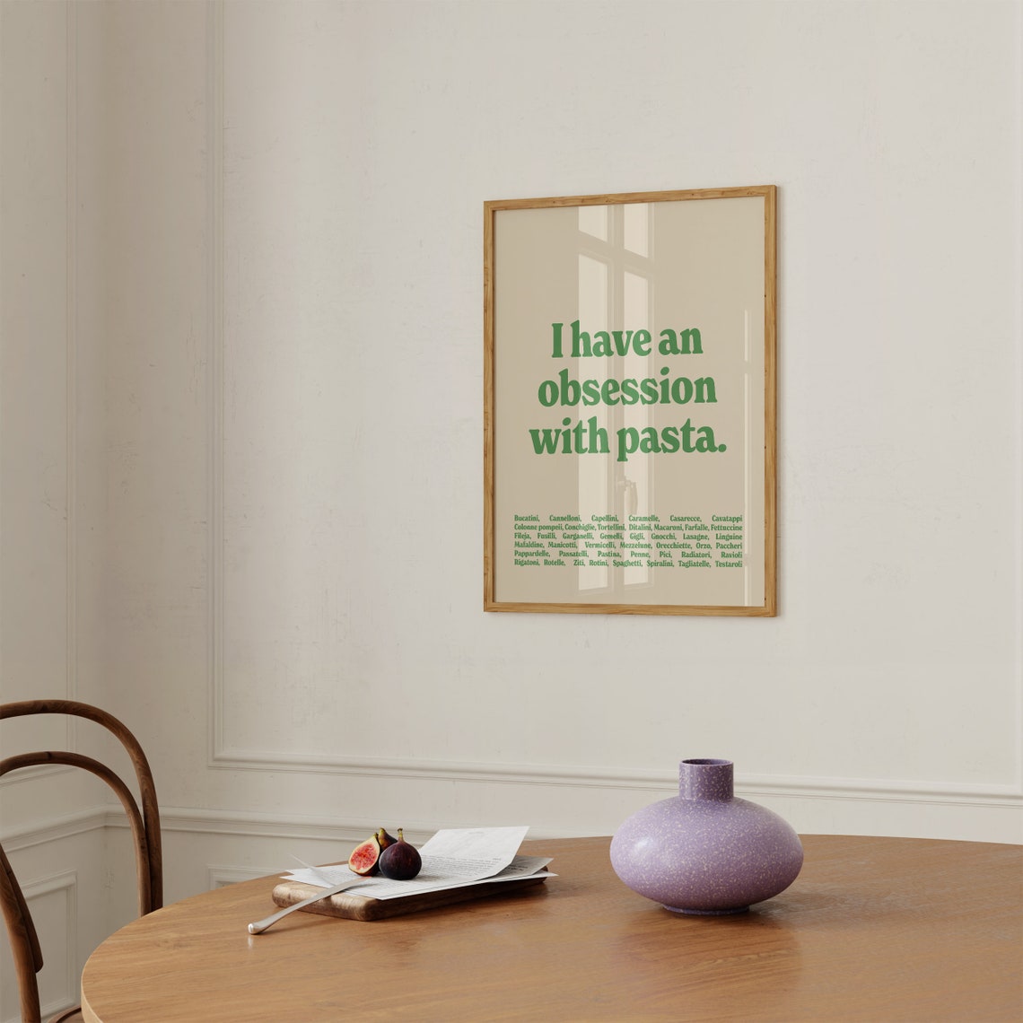 Retro Pasta Quote Poster Retro Mid Century Kitchen Wall Art - Etsy