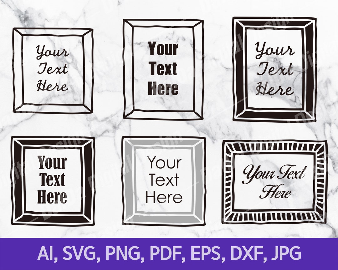 Doodle Frame SVG Bundle, Geometric Square, Rectangle (digital Download ...