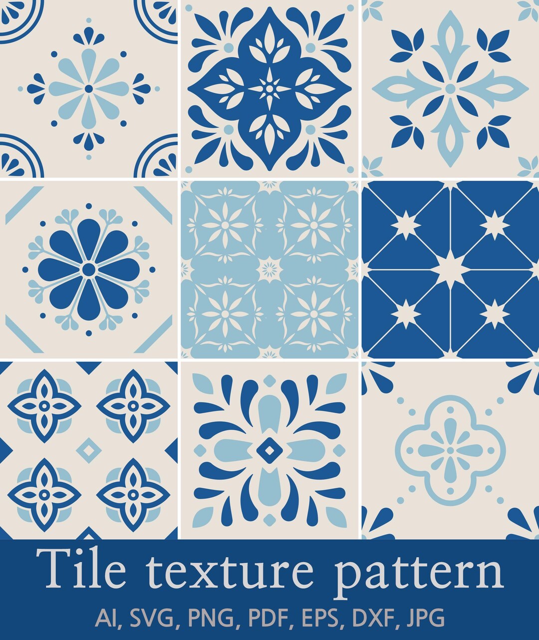 Elegant Tile Pattern SVG 13 – 9 Floral & Geometric Mediterranean ...