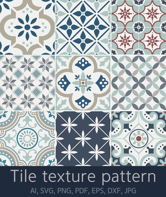 Tile Textured Svg Bundle 3 Digital Download Vintage - Etsy