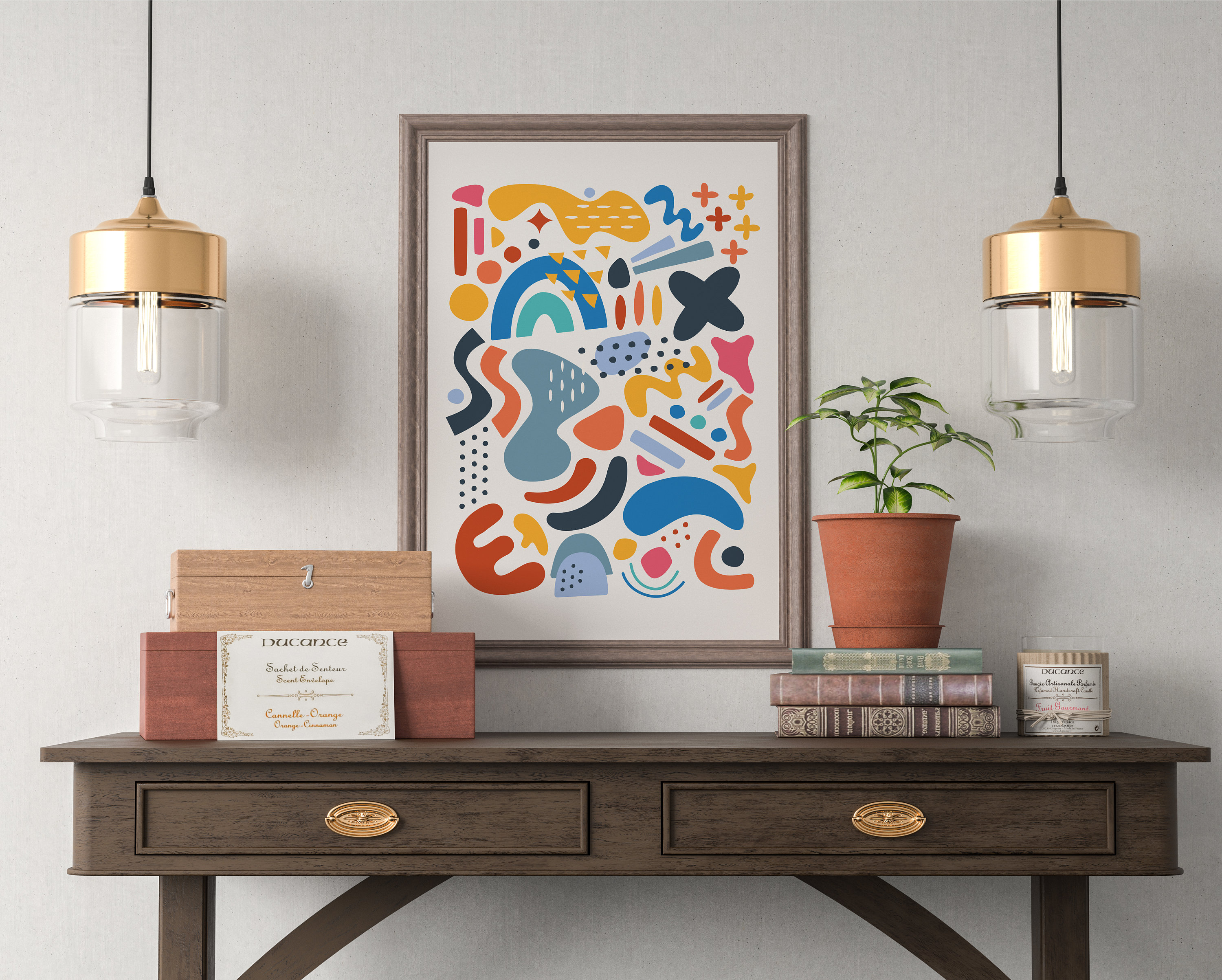 Modern Wall Poster 02, Wall Art Printable, Minimalist Art, Rainbow Art ...