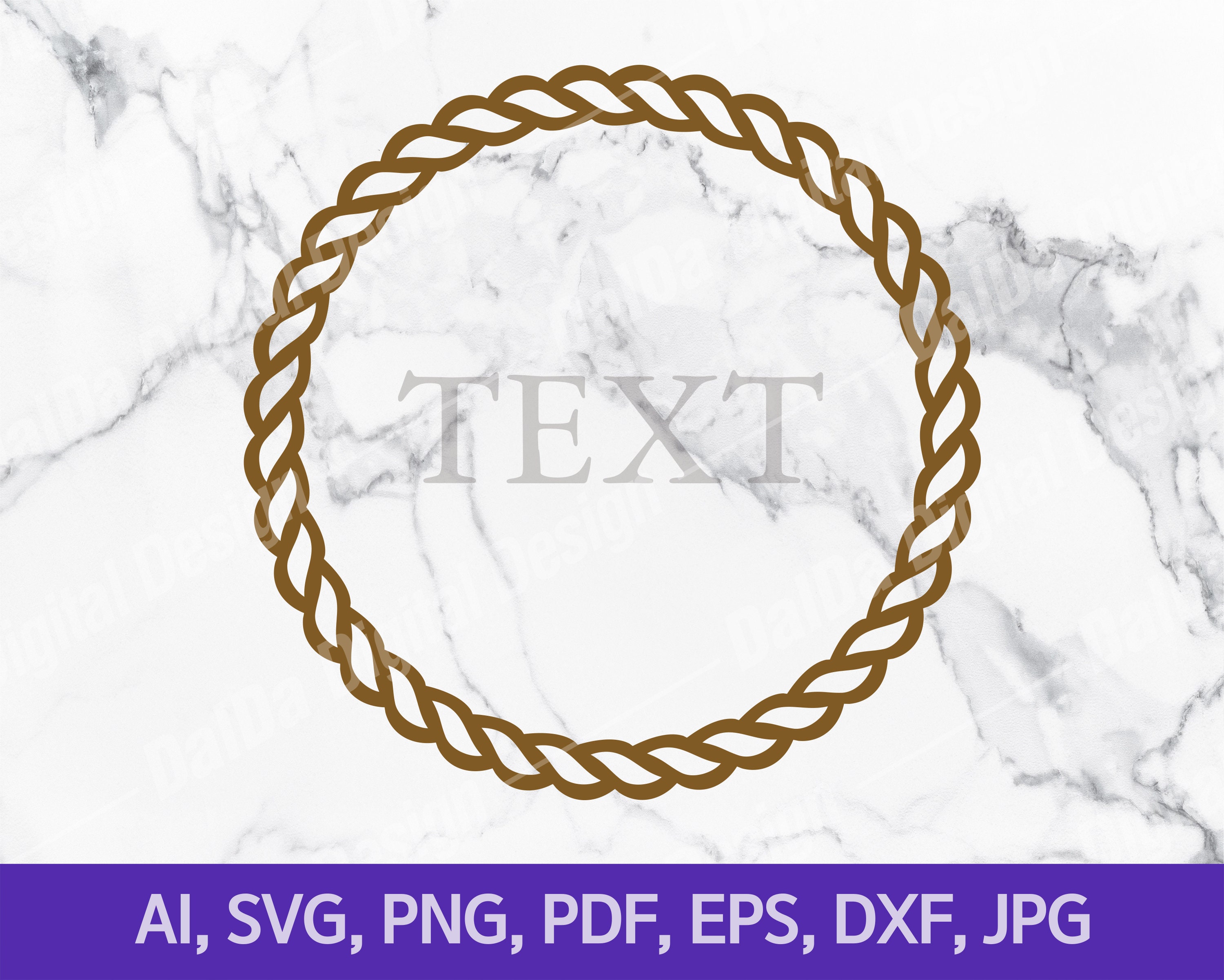Rope Frame SVG Digital Download Rope Frame Cut File Rope - Etsy