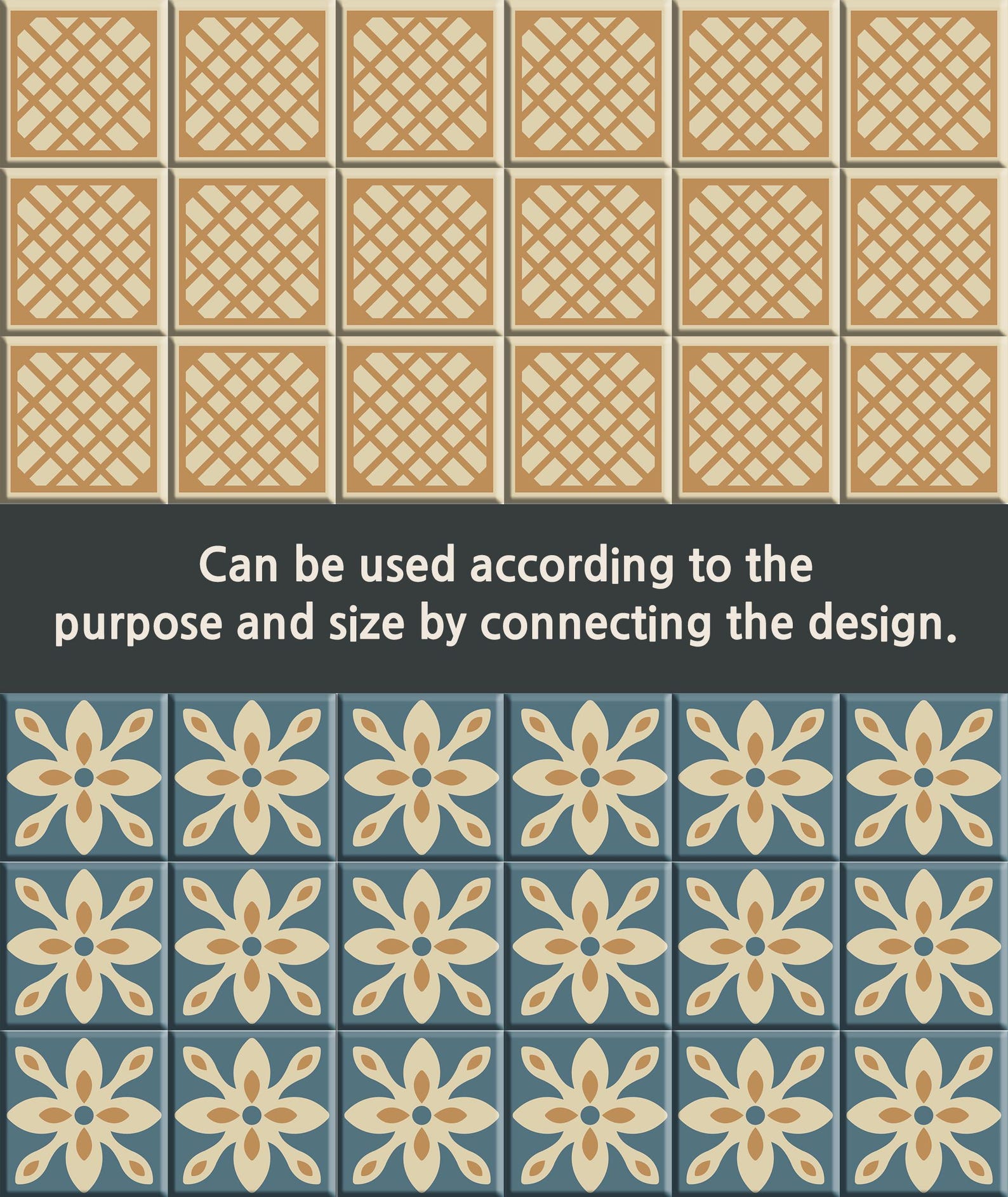 Vintage Mediterranean Tile Pattern SVG 10 – 9 Seamless Boho Floral ...