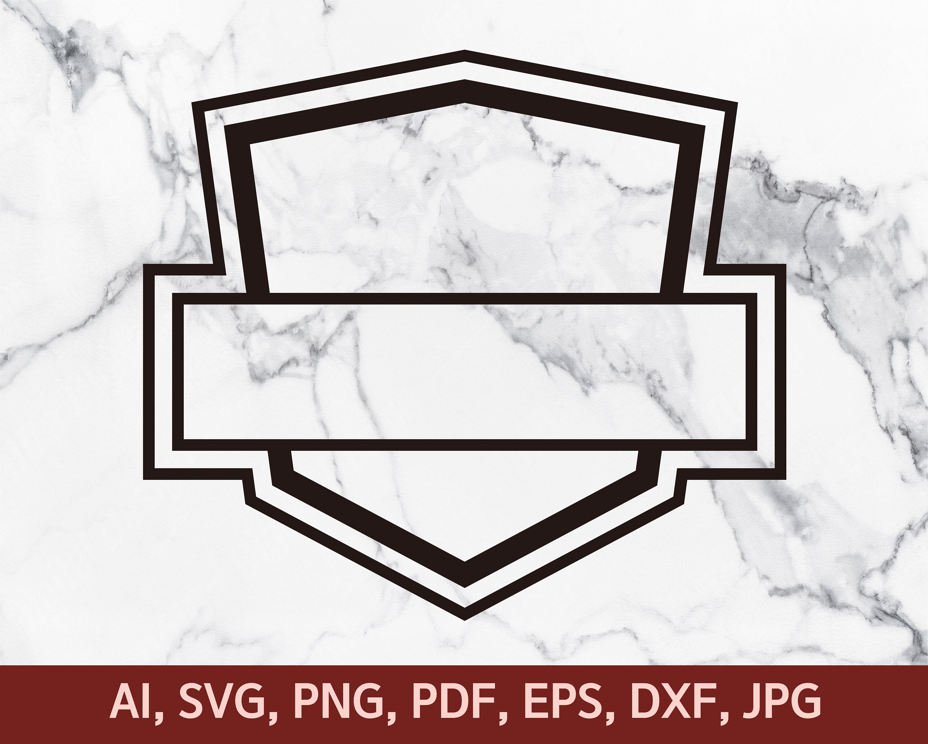 Digital Download, Text Frame Svg, Tag Shapes Svg, Square Frame Svg ...