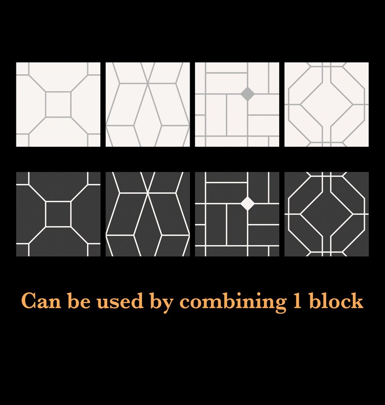 Seamless Tile Block Pattern SVG Bundle for Cricut 2 - Digital Downloads ...