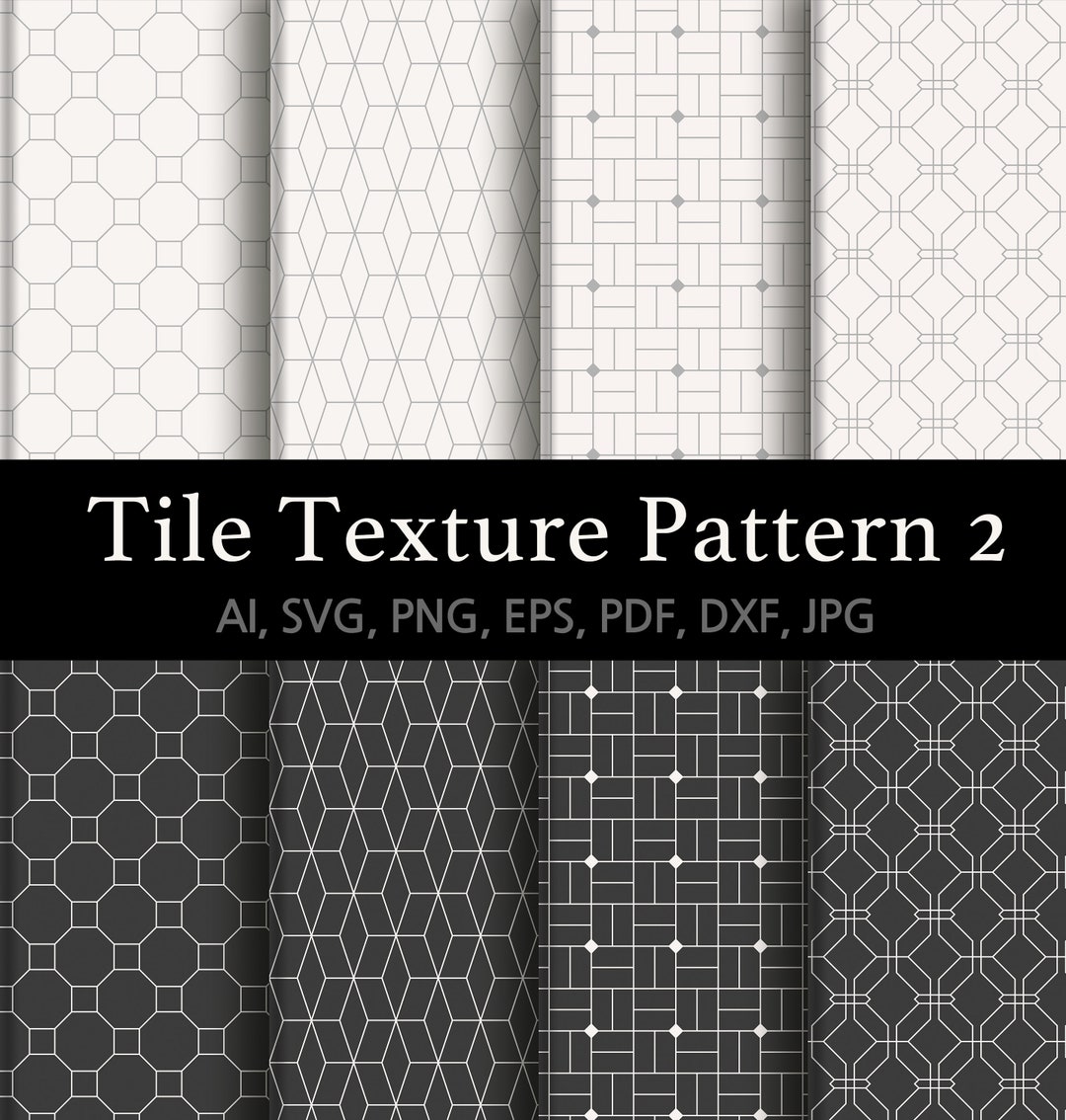 Tile Textured Svg Bundle 2, Digital Download, Seamless Pattern, Vintage ...