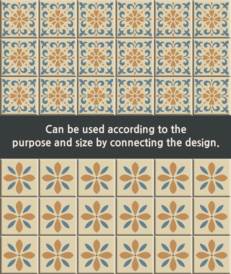 Vintage Mediterranean Tile Pattern SVG 10 – 9 Seamless Boho Floral ...