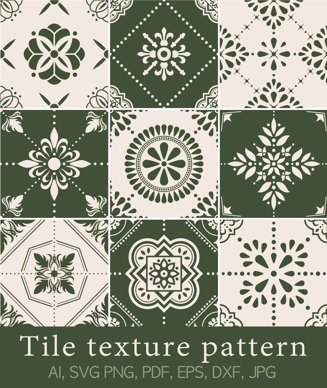 Tile Textured Svg Bundle 6, 9 Set, Seamless Pattern, Digital Download ...