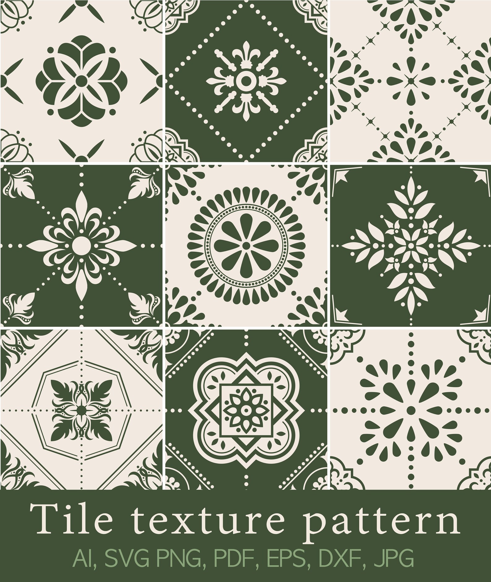 Tile Textured Svg Bundle 6, 9 Set, Seamless Pattern, Digital Download ...