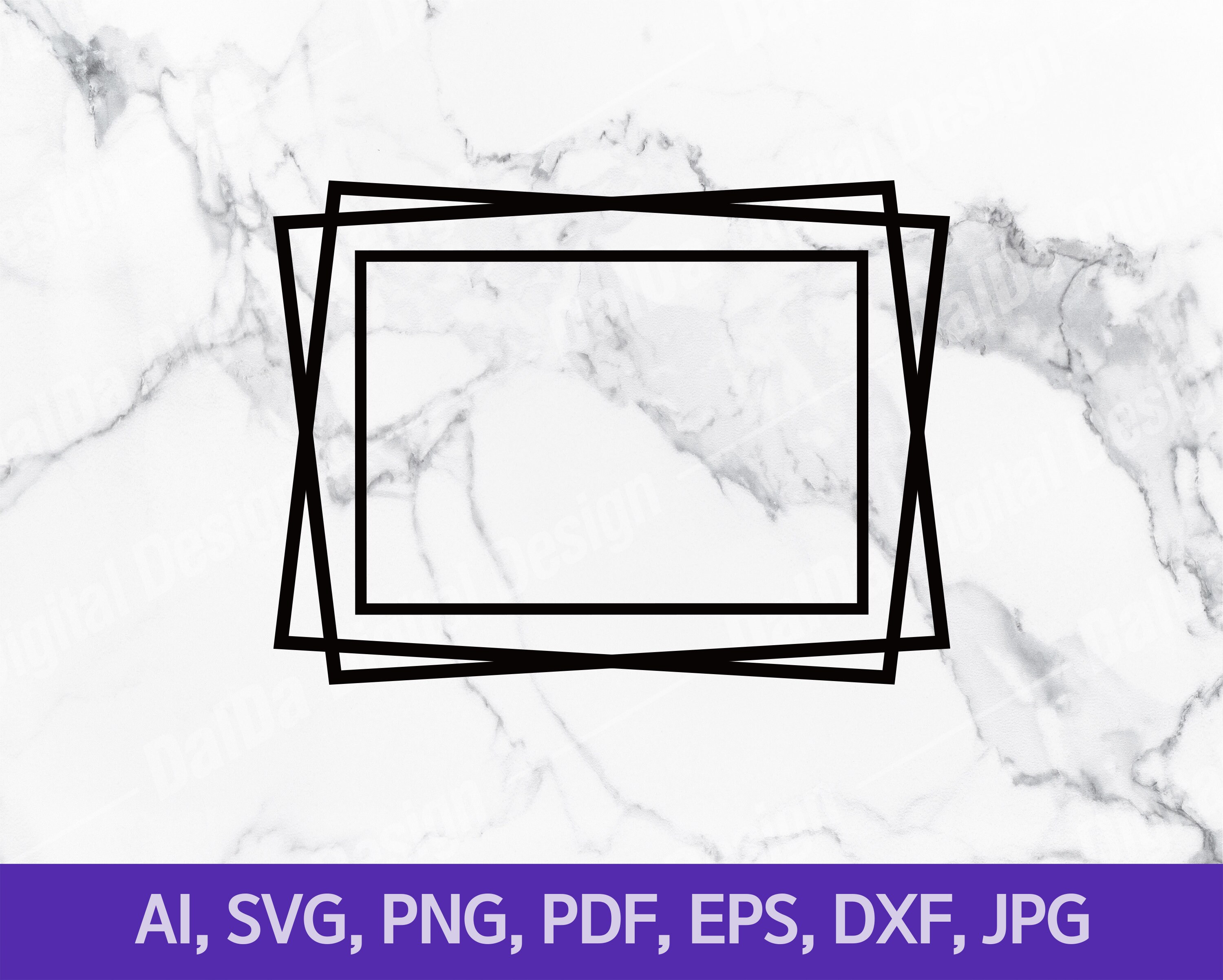 Marco cuadrado svg, descarga digital, impresión cuadrada, marco ...