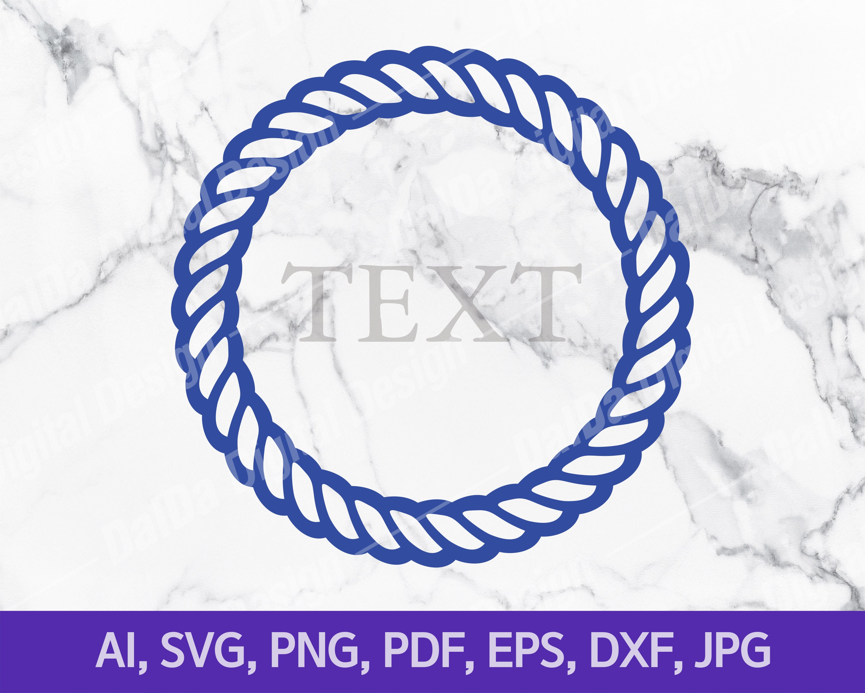 Rope Frame SVG Digital Download Rope Frame Cut File Rope - Etsy