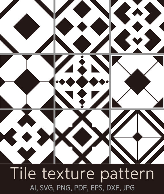 Tile Textured Svg Bundle 6 Digital Download Vintage | Etsy