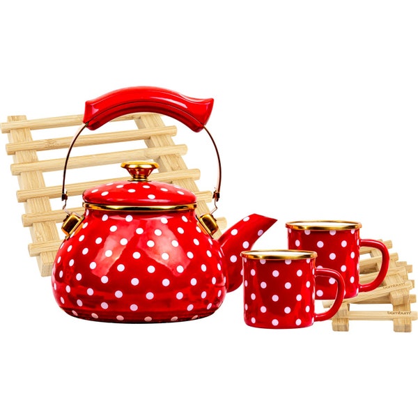 Red Teapot - Etsy