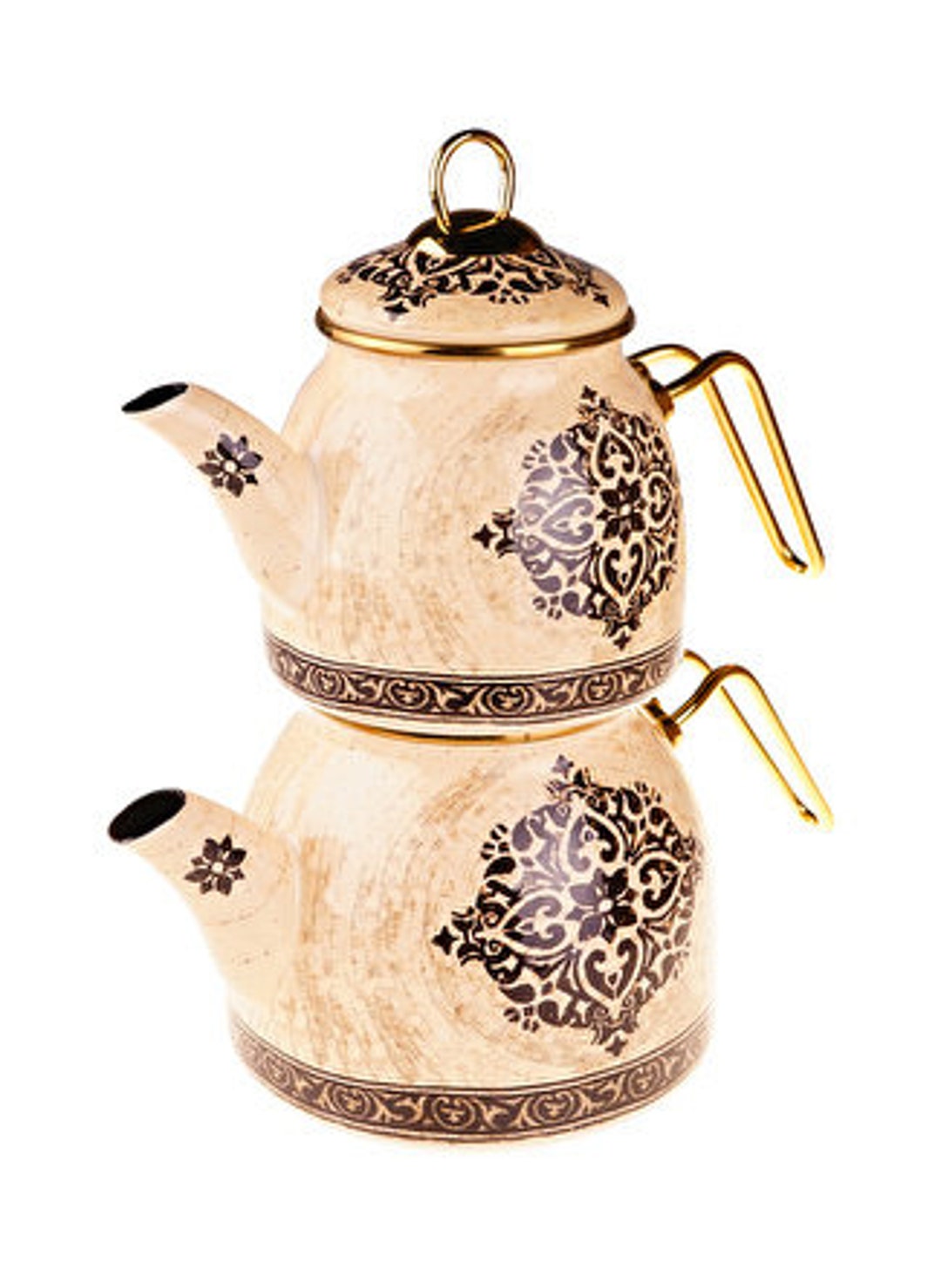 Enamel Teapot Set / Turkish Tea Pot Set Turkish Samovar Tea - Etsy