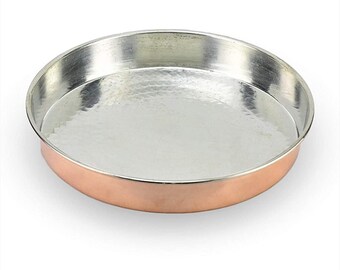 Large Round Copper Tray - Etsy