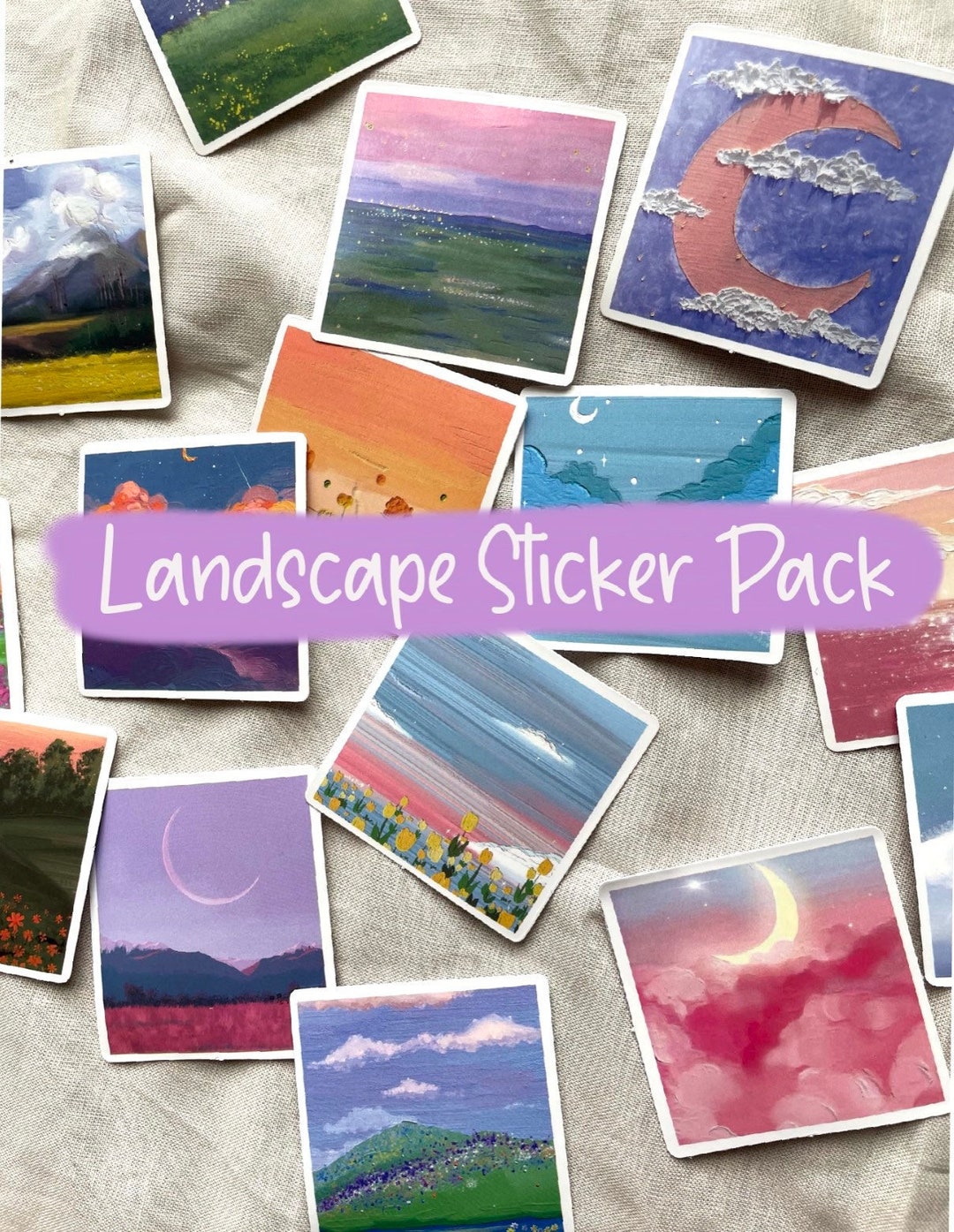Landscape Sticker Pack - Etsy