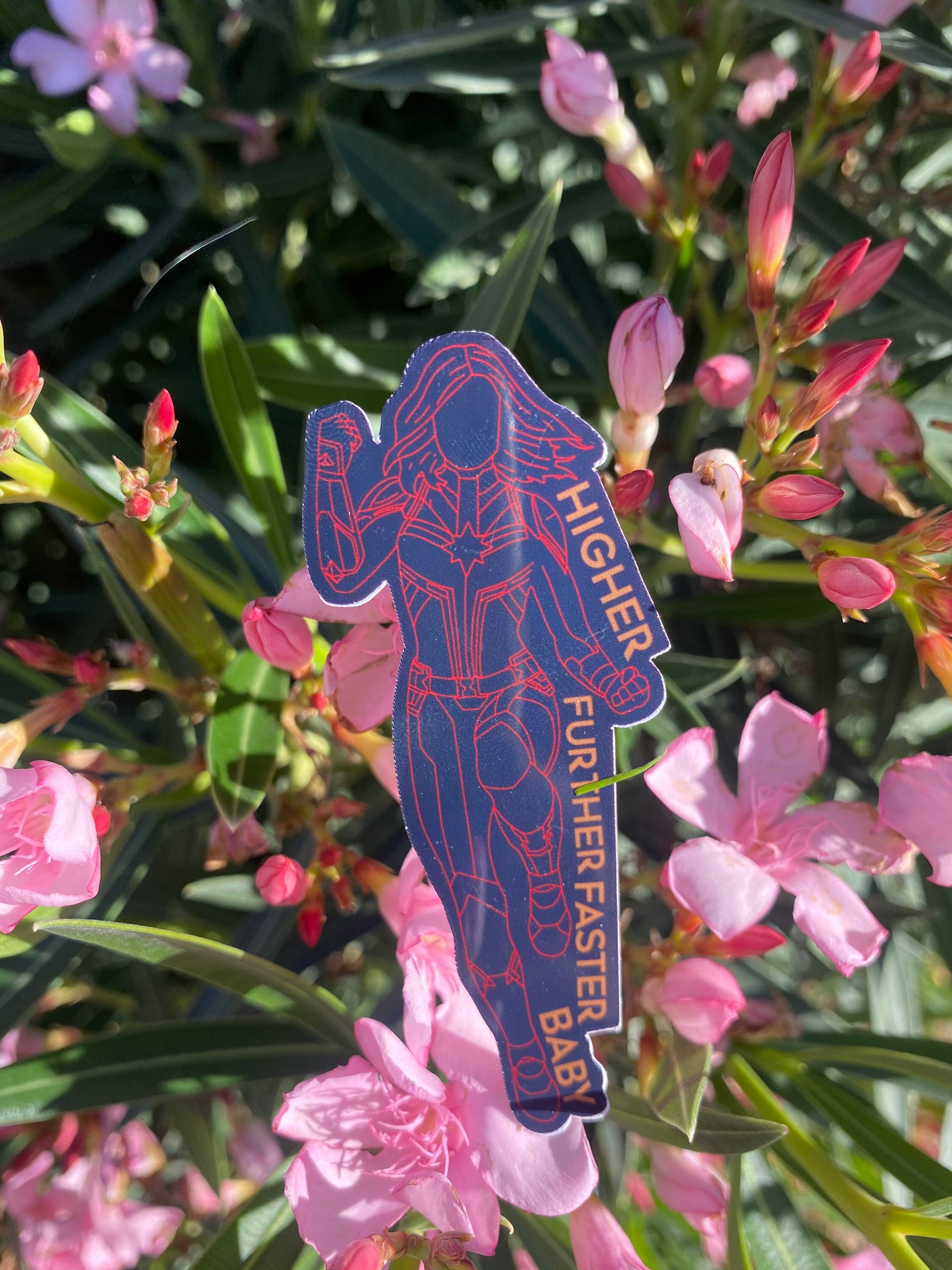 Captain Marvel Sticker Carol Danvers Sticker Higher Further - Etsy