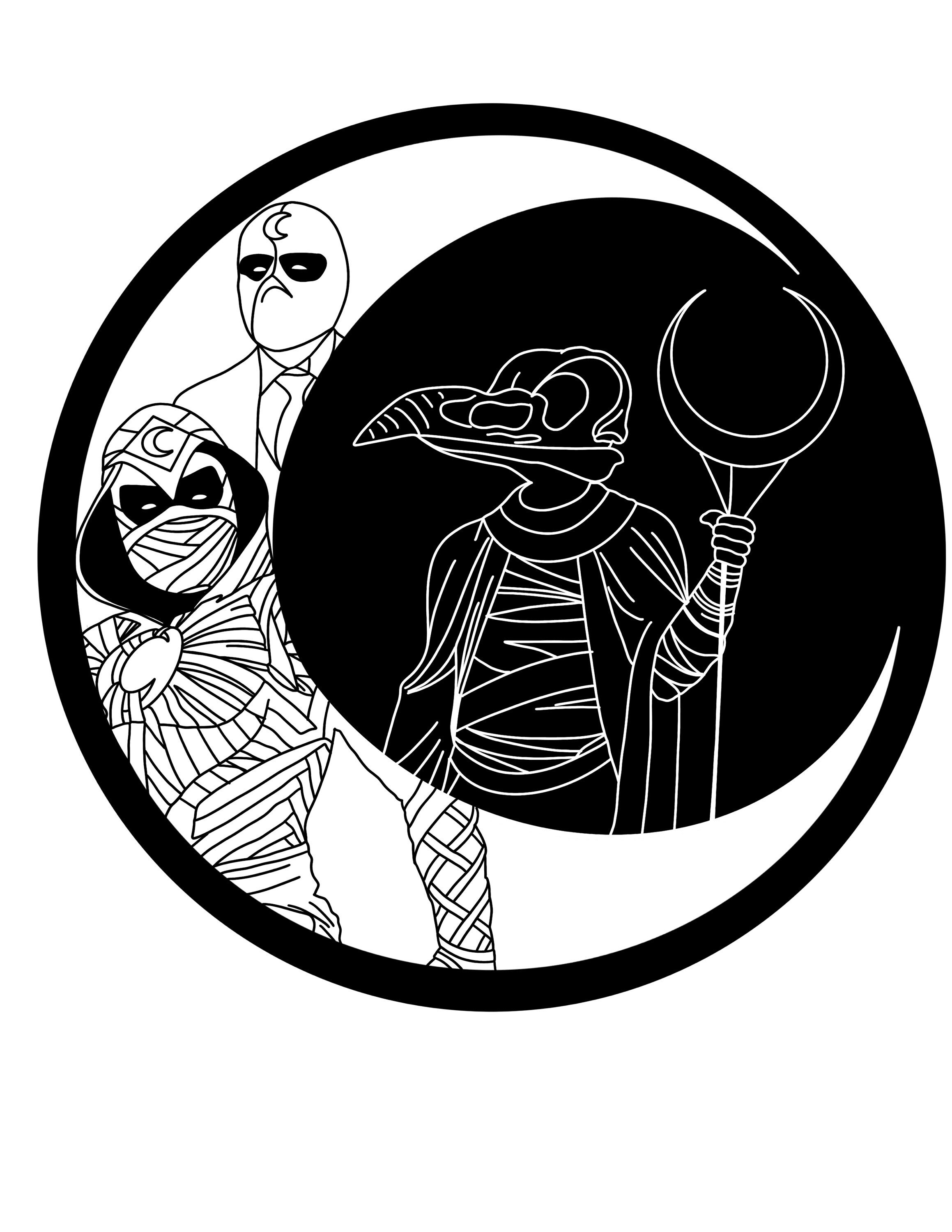 Moon Knight Sticker Moon Knight Marc Spector Marvel - Etsy