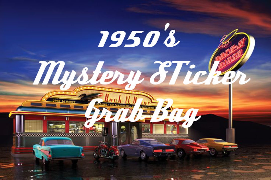 1950s Stickers Mystery Grab Bag | 1950's Themed Sticker Pack | Vinyl ...