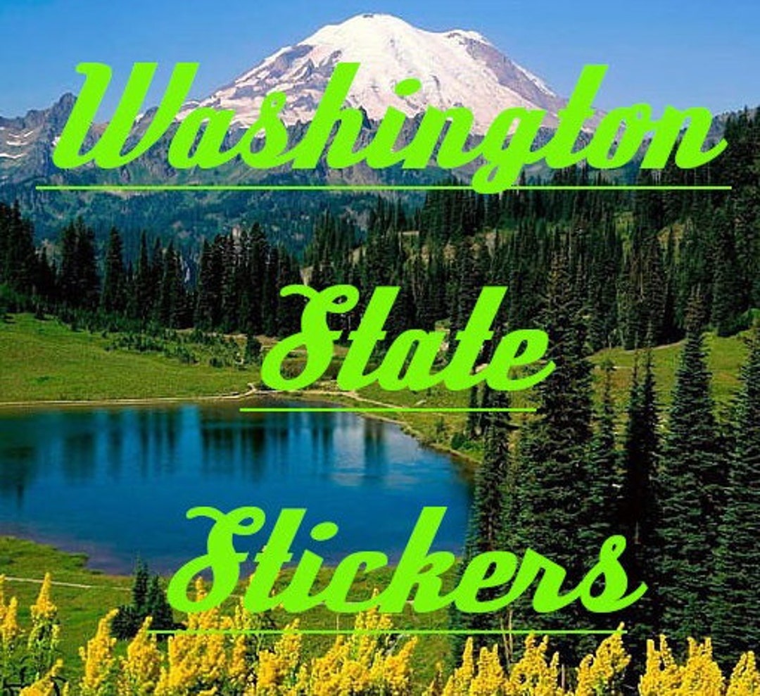 Washington Stickers Sticker Pack Washington State Sticker Bundle Vinyl ...