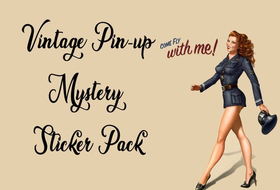 Vintage Pin-up Stickers Mystery Sticker Pack Sticker - Etsy
