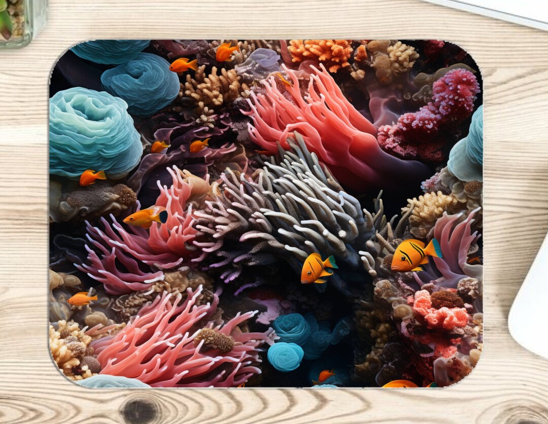Mouse Pad | Coral Reef Under the Sea Ocean - Etsy