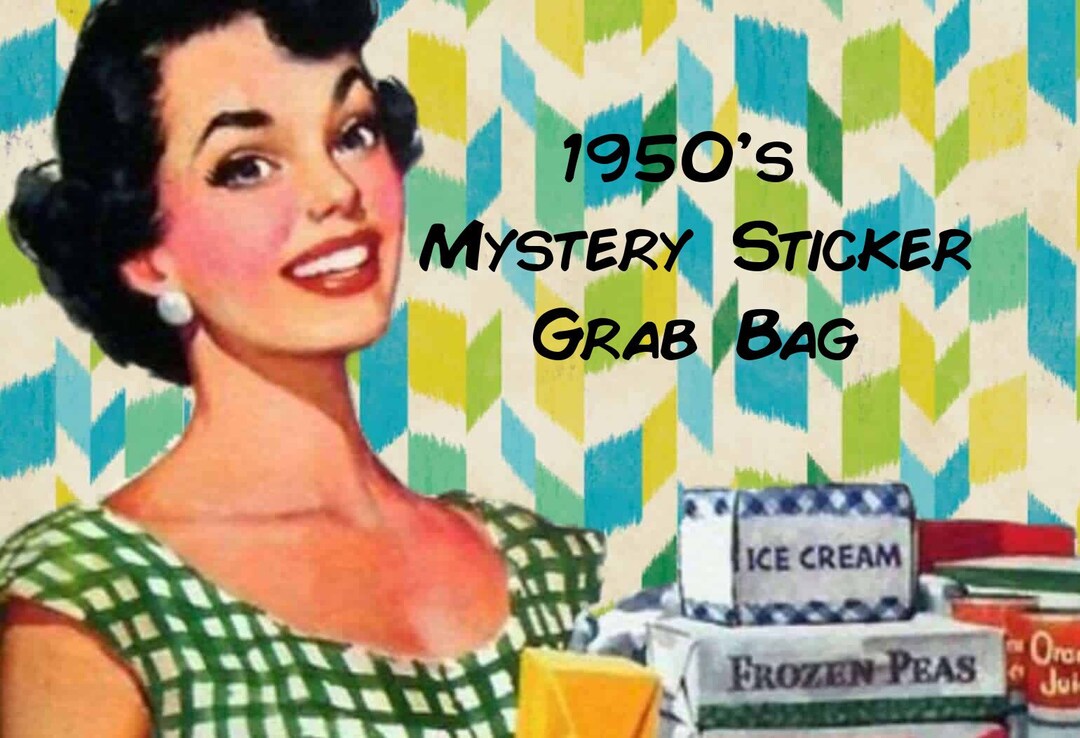 1950s Stickers Grab Bag | 1950's Themed Sticker Pack | Vinyl Stickers ...
