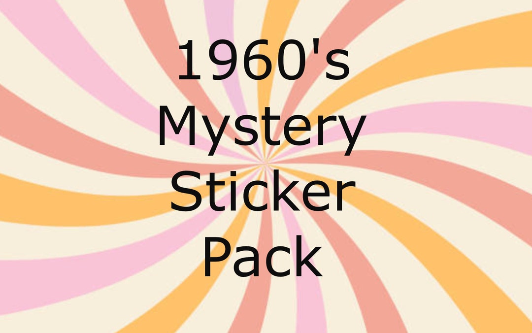 Nostalgic 60's Mystery Stickers Grab Bag Sticker Pack | Laptop Stickers ...