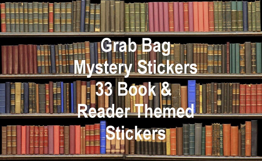 Grab Bag Book Stickers | Bookworm Sticker Pack | Mystery Sticker Bundle ...