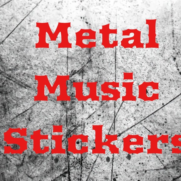 Metal Band Stickers - Etsy