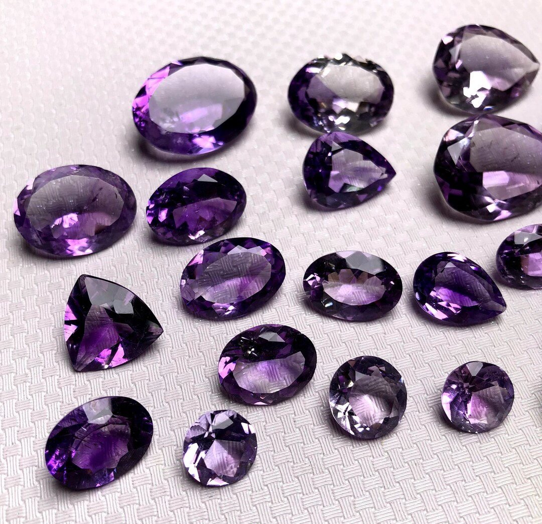 Natural Facet Cutting Amethyst Quartz Crystal /jewelry Making Stone ...