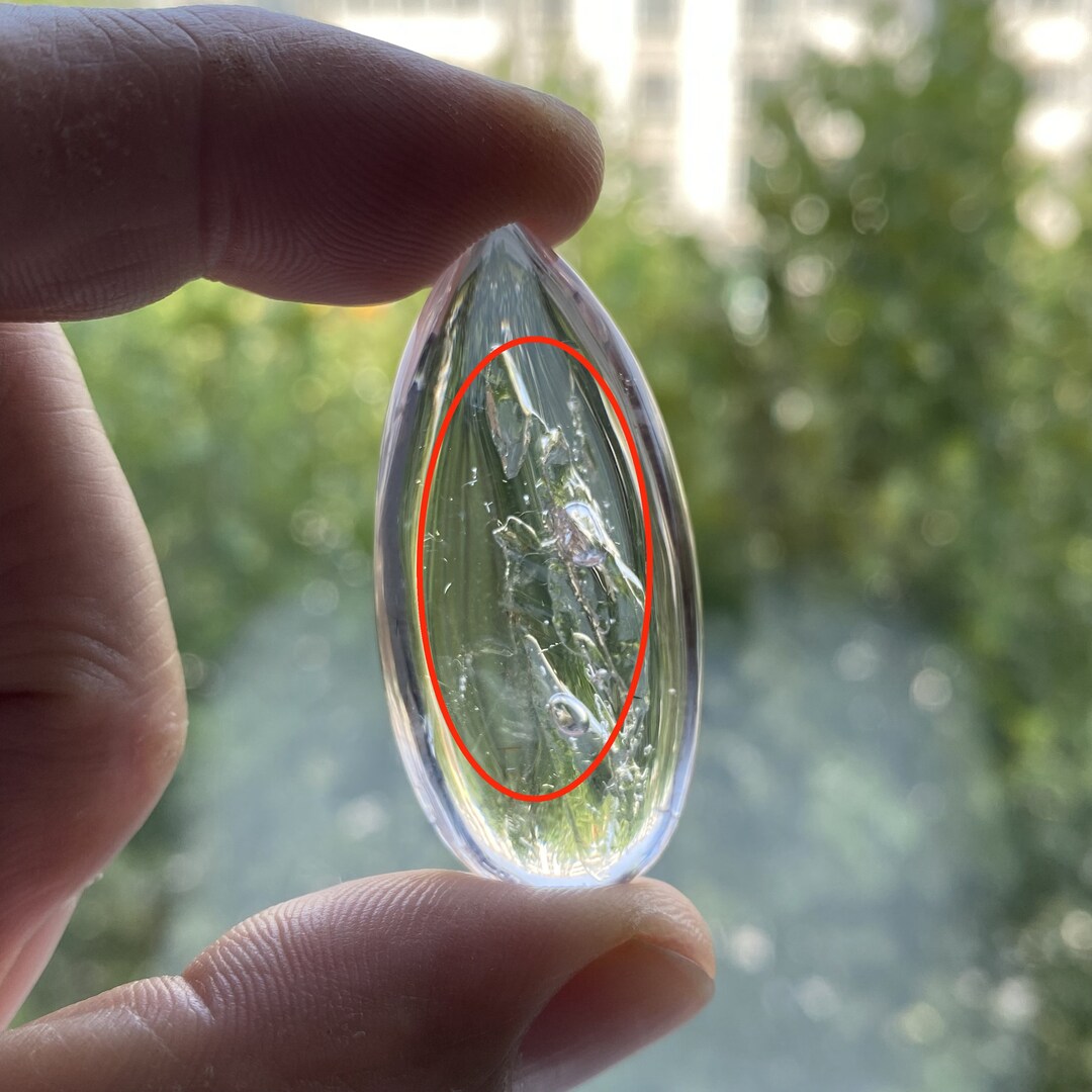 Natural Clear Quartz Crystal Pear Shape Pendant/rare Himalayan Tibetan ...