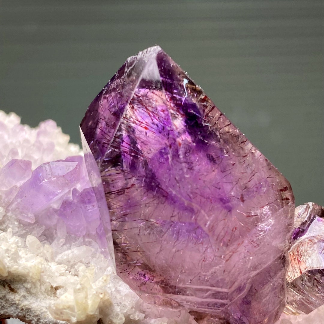 Super Seven Amethyst Quartz Cluster Specimen,rare Raw/rough Purple ...