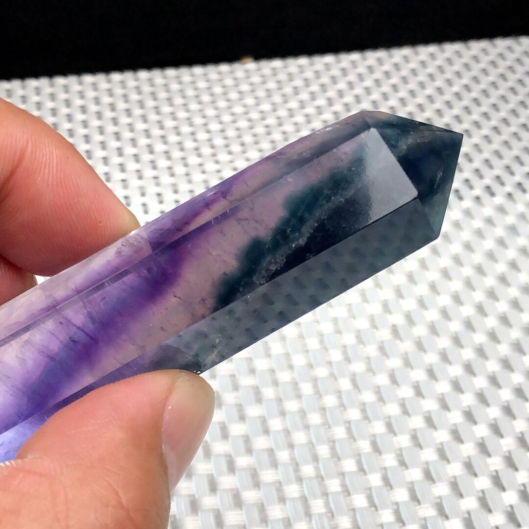 Natural Rainbow Fluorite Double Terminated Crystal Points,stunning Rare ...