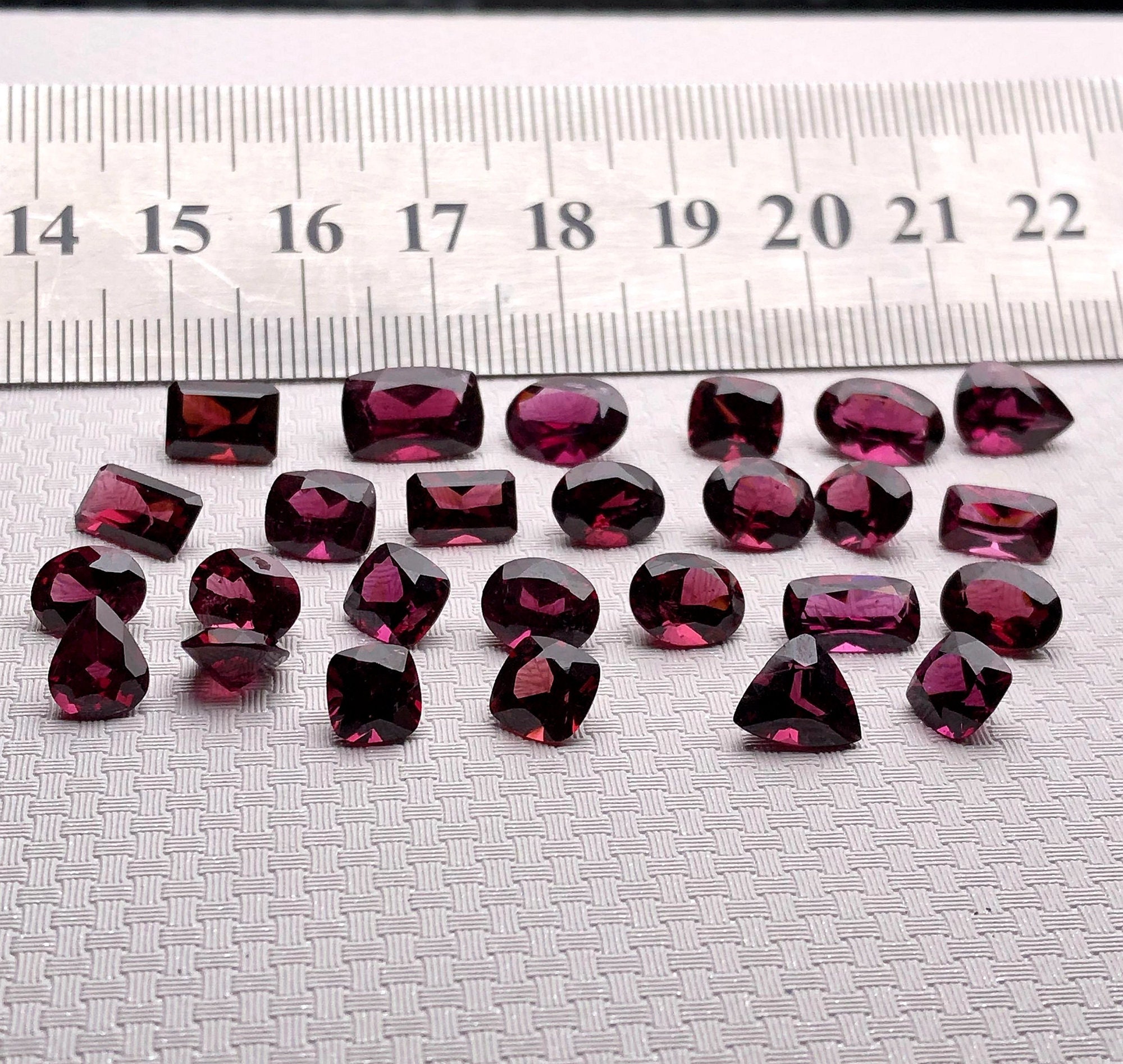 Oval Faceted Cutting Red Garnet/100%natural Charming - Etsy
