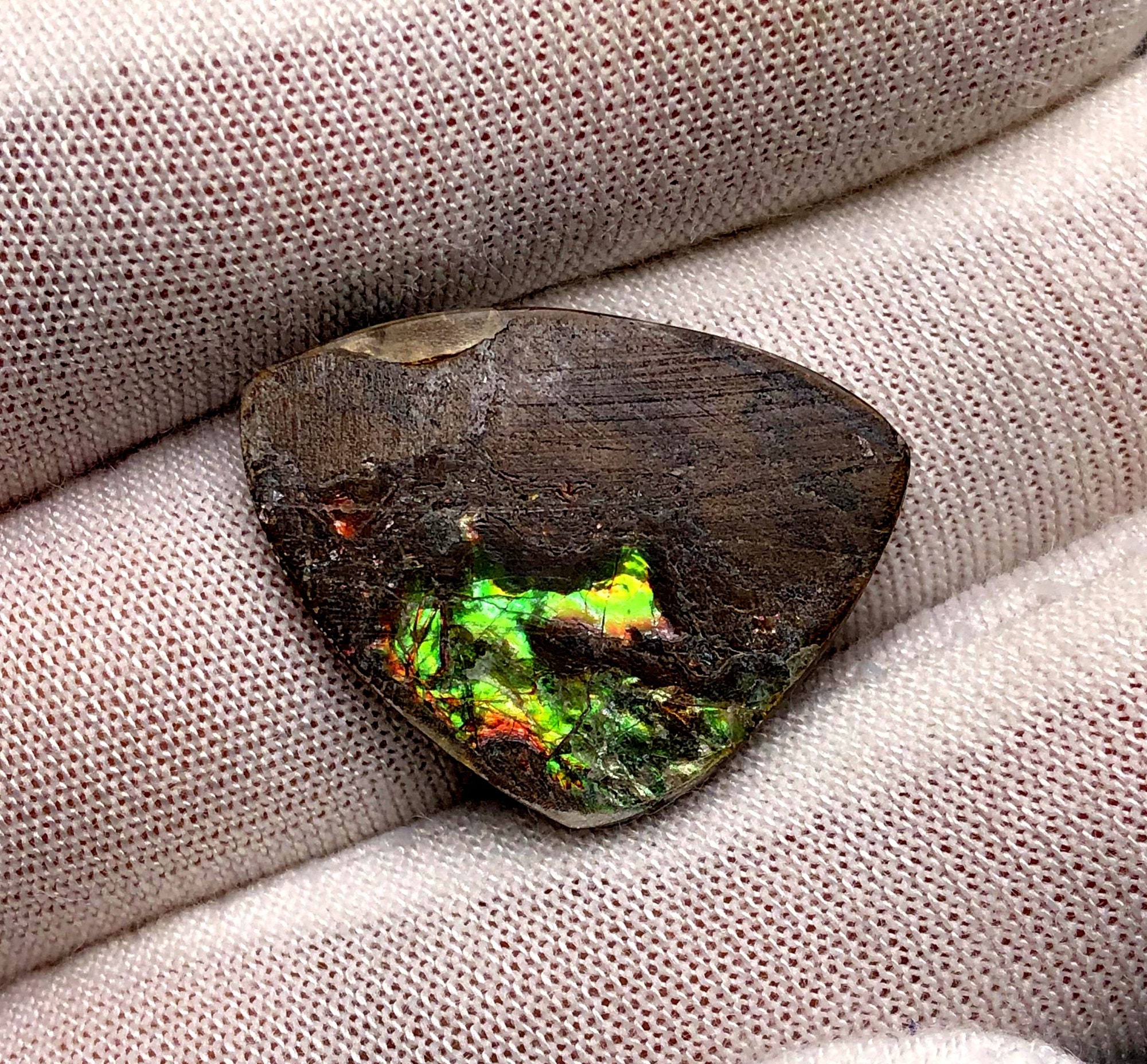 Flashy Fire Ammolite Cabochon Gemstoneamazing Loose Gemstone - Etsy