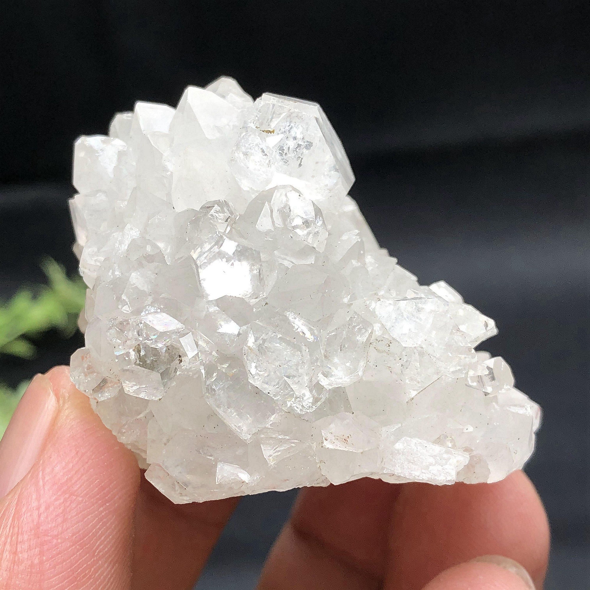 Clear White Apophyllite Cluster Mineral Specimenraw - Etsy