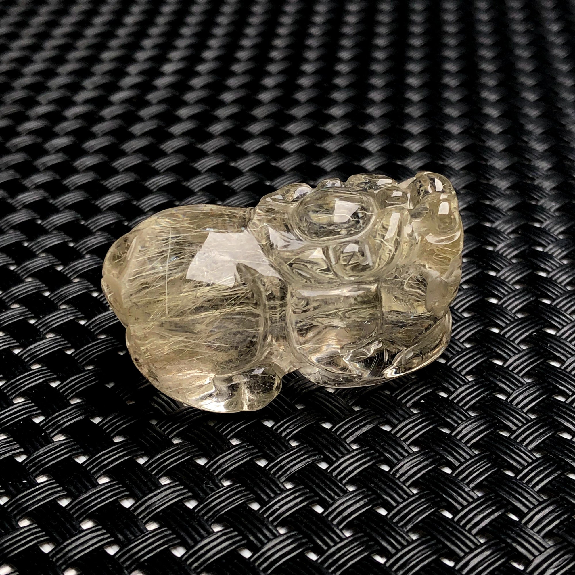 Natural Rutilated Quartz Carving Pixiu貔貅/top Quality Rare Hair - Etsy